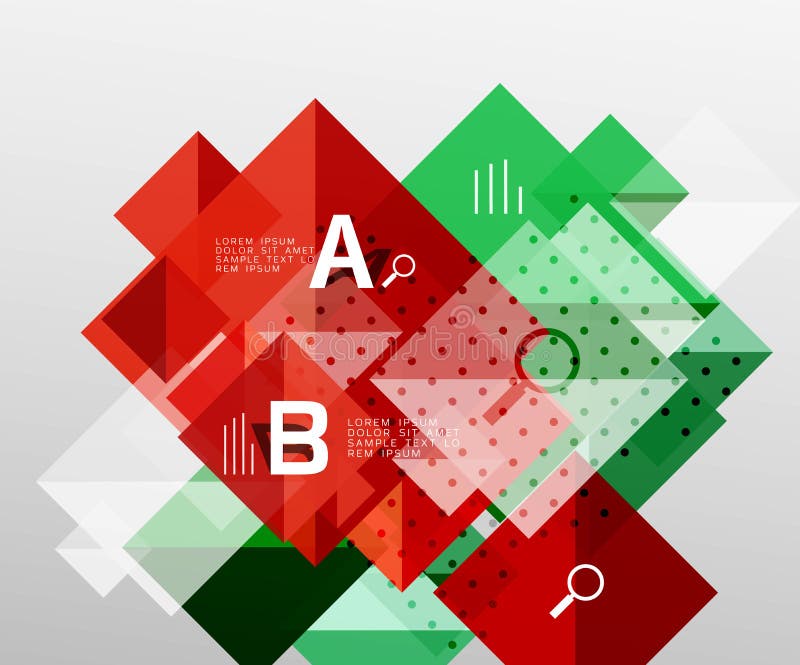 Modern Square Composition, Abstract Banner Stock Illustration ...