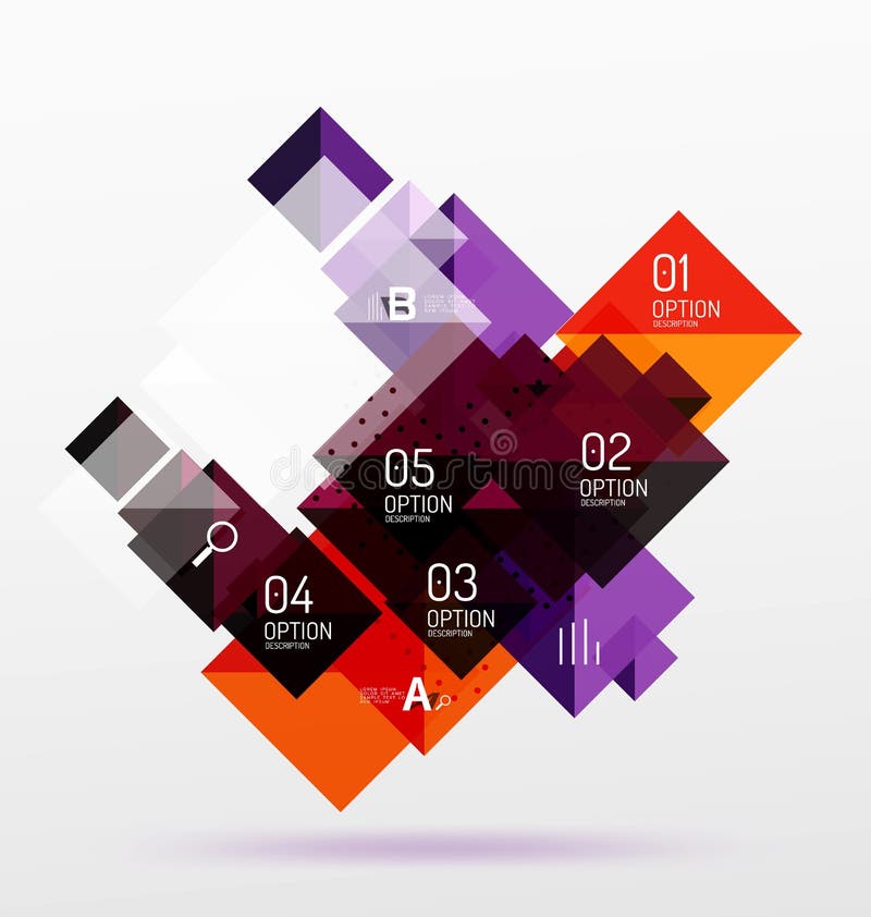 Modern Square Composition, Abstract Banner Stock Illustration ...