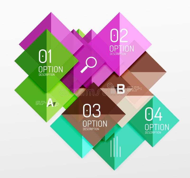 Modern Square Composition, Abstract Banner Stock Illustration ...