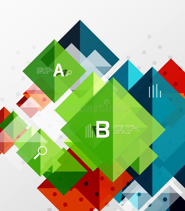 Modern Square Composition, Abstract Banner Stock Illustration ...