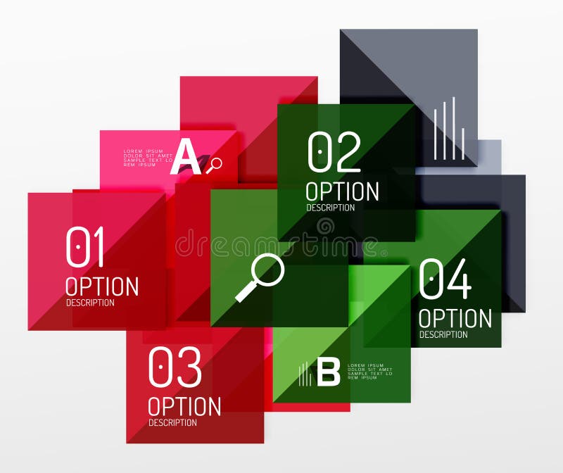 Modern Square Composition, Abstract Banner Stock Vector - Illustration ...