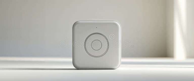 Modern Square Device with Circular Component. Stock Photo - Image of ...