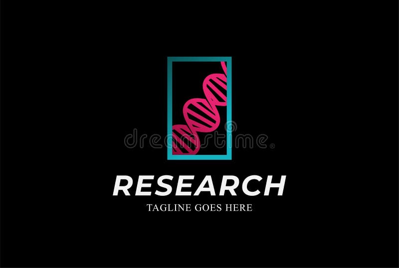 Modern Square Gen DNA for Biology Science Research Logo Design Stock ...
