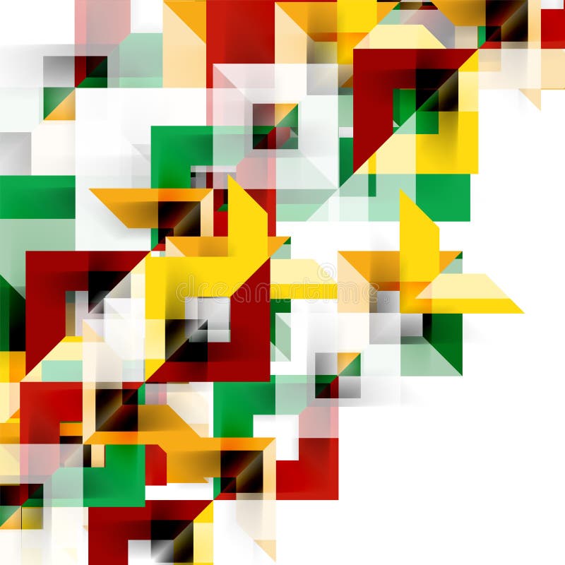 Modern Square Geometric Pattern Design on White Stock Vector ...