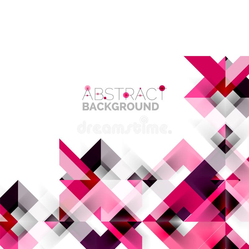 Modern Square Geometric Pattern Design on White Stock Vector ...