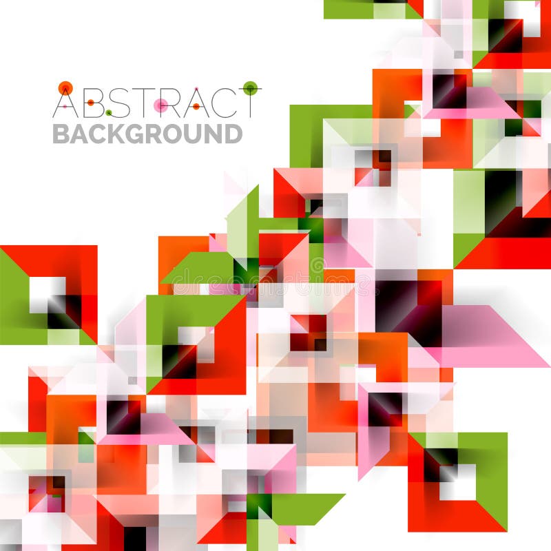 Modern Square Geometric Pattern Design on White Stock Vector ...