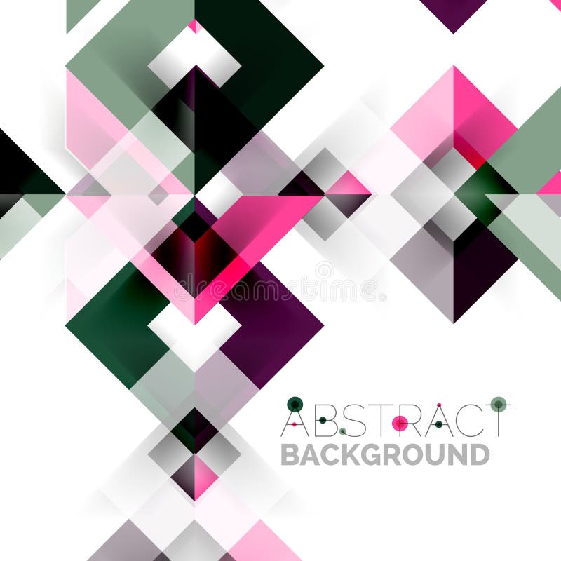 Modern Square Geometric Pattern Design on White Stock Vector ...