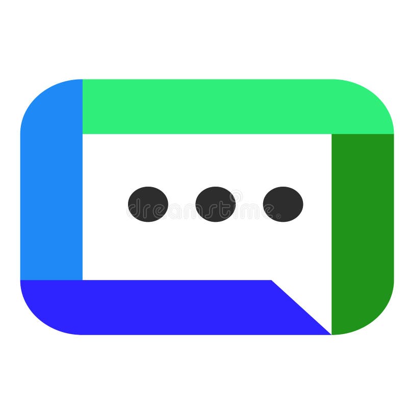 Modern Square Gradient Speech Button. Stock Vector - Illustration of ...