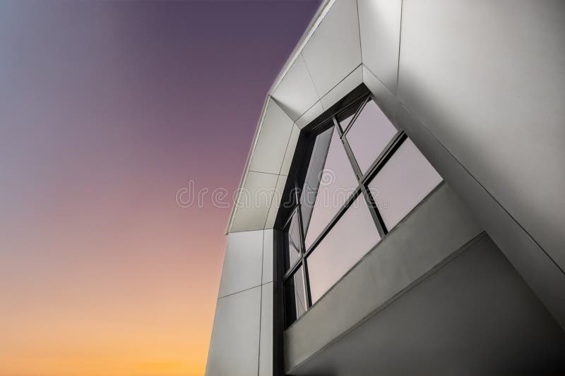 Modern square house stock image. Image of dusk, twilight - 275062159