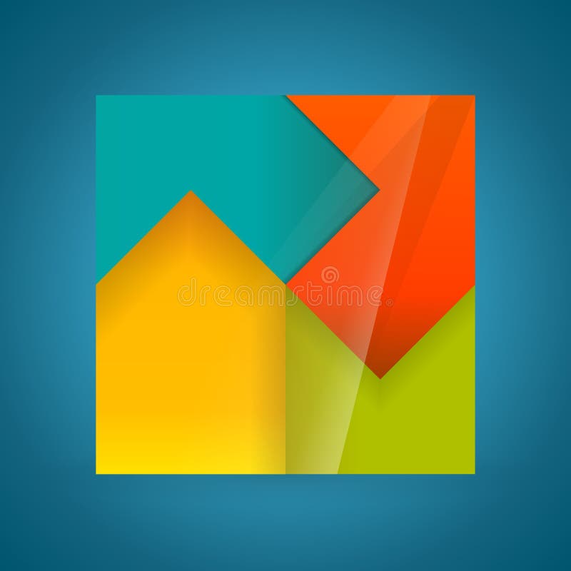 Modern Square Option Background. Web Design Elements. Infographic ...