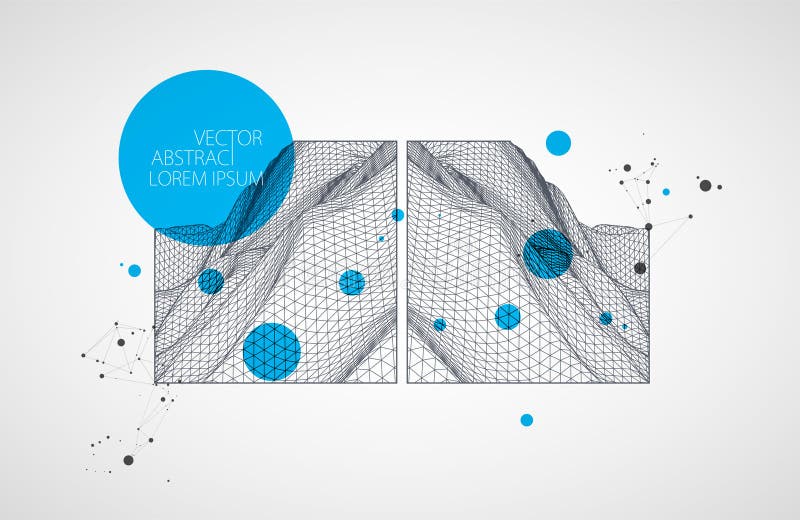 Modern Square Science or Technology Elements. Trendy Abstract ...