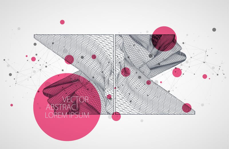 Modern Square Science or Technology Elements. Trendy Abstract ...