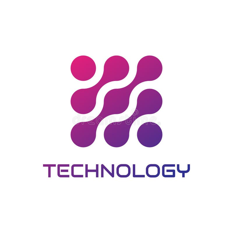 Modern Square Tech Logo Design Stock Vector - Illustration of ...
