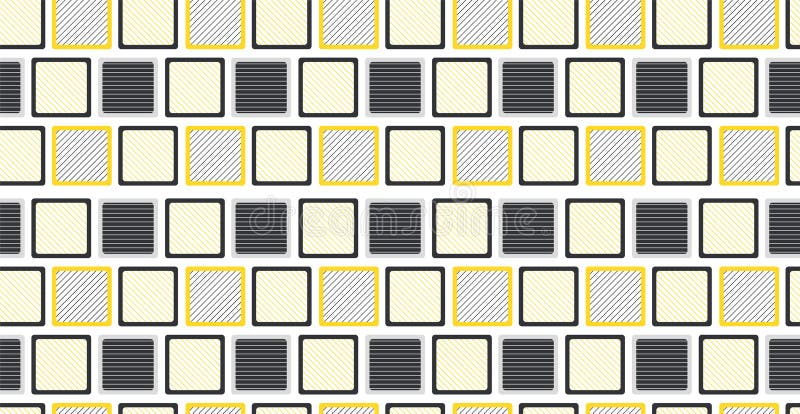 Modern Squares and Grids Seamless Stock Illustration - Illustration of ...