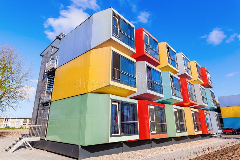 Modern Stackable Student Apartments Called Spaceboxes in Almere ...