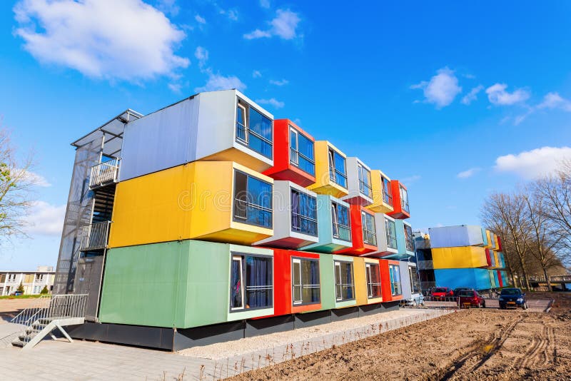Modern Stackable Student Apartments Called Spaceboxes in Almere ...