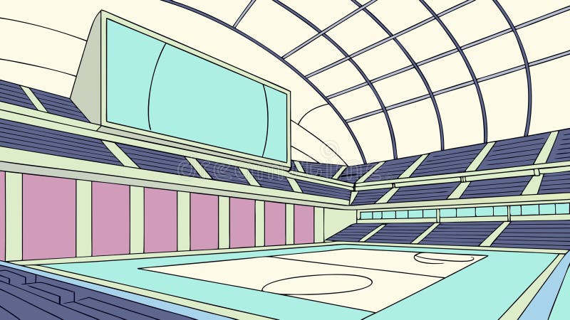 Modern Stadium Interior, Sports Venue, Vector Design Generative AI ...