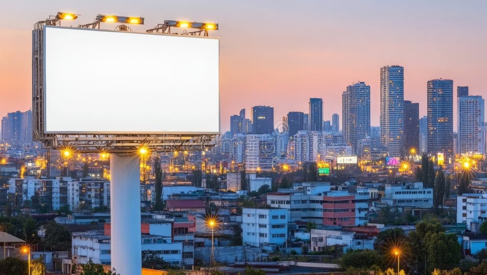 The Modern Stadium at Night is Dominated by the Imposing Blank ...