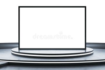 Modern Stage with Large Empty Screen on Elevated Platform in a ...