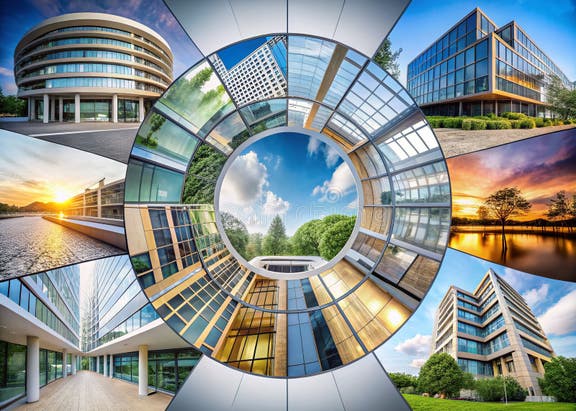 Modern 8Stage Process Cycle Infographic Template for Architectural ...