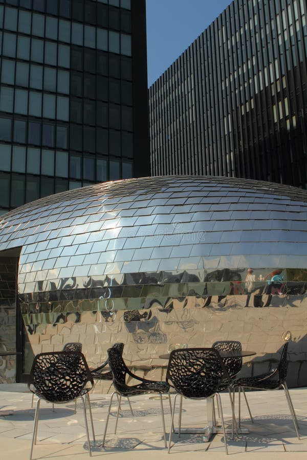 Modern Stainless Steel Clad Building. Editorial Photography - Image of ...