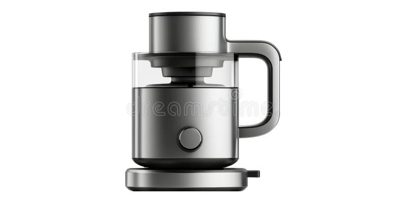 Modern Stainless Steel Coffee Maker Isolated on Transparent Background ...