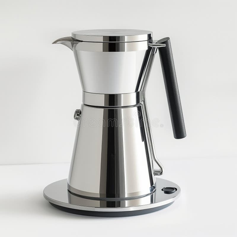 Modern Stainless Steel Coffee Maker Stock Photo - Image of stainless ...