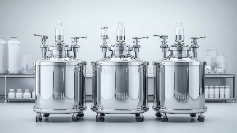 Modern Stainless Steel Containers for Laboratory Use in Sterile ...
