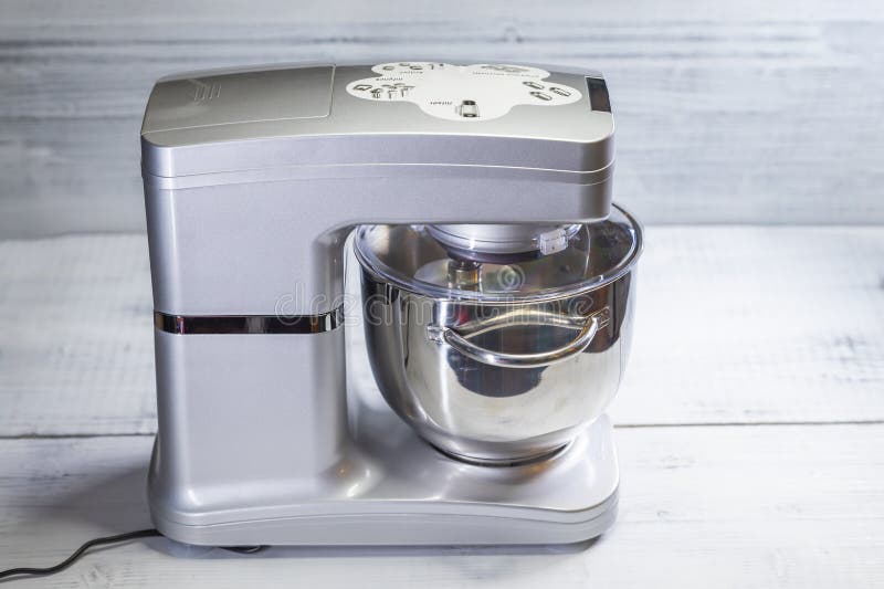 Modern Stainless Steel Dough Kneader Stock Photo - Image of food, tool ...