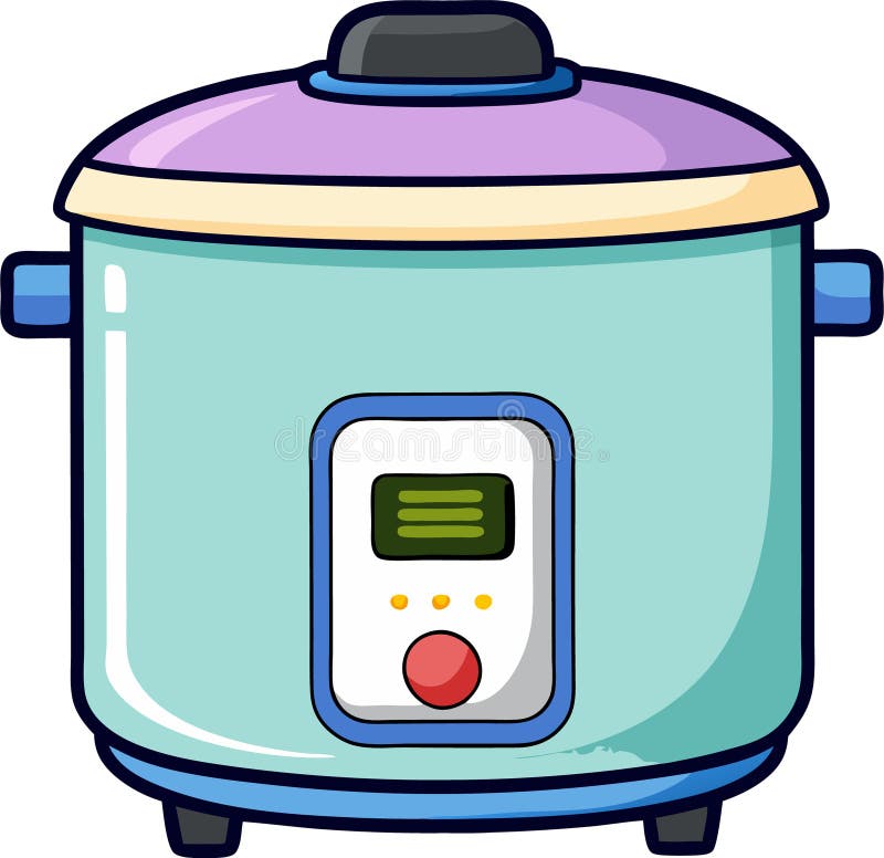 Modern Sleek Stainless Steel Electric Rice Cooker with Digital Display ...