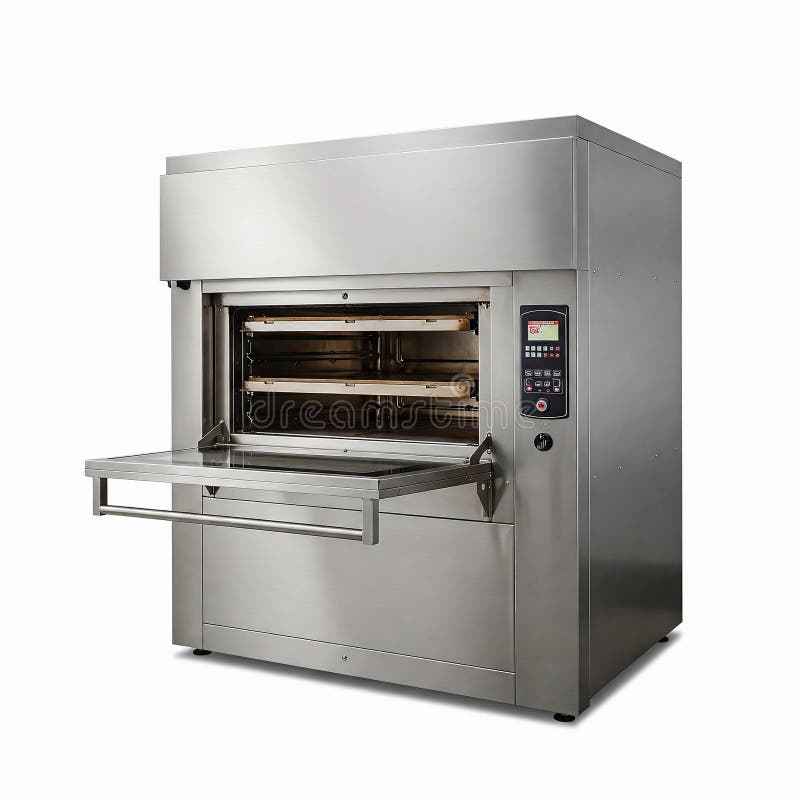 Modern Stainless Steel Oven Isolated on White Background. 3d Render ...