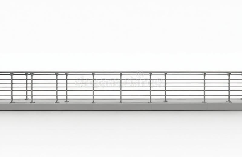 Modern Stainless Steel Railing Stretches Across Frame. Elegant Design ...