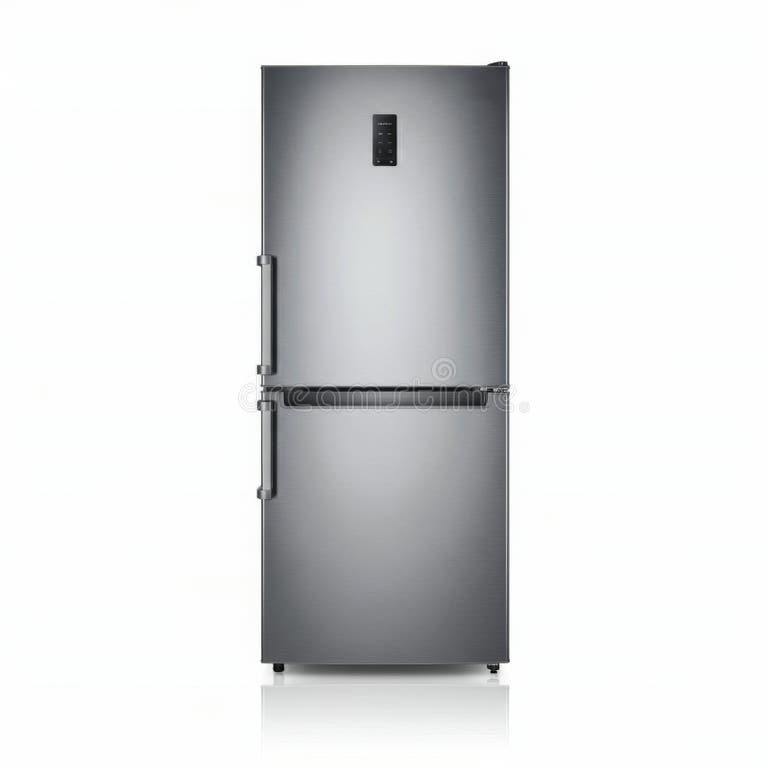 Modern Stainless Steel Refrigerator with Digital Display for Kitchen ...