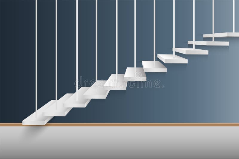 Modern Staircase Interior Design, Vector, Illustration Stock ...
