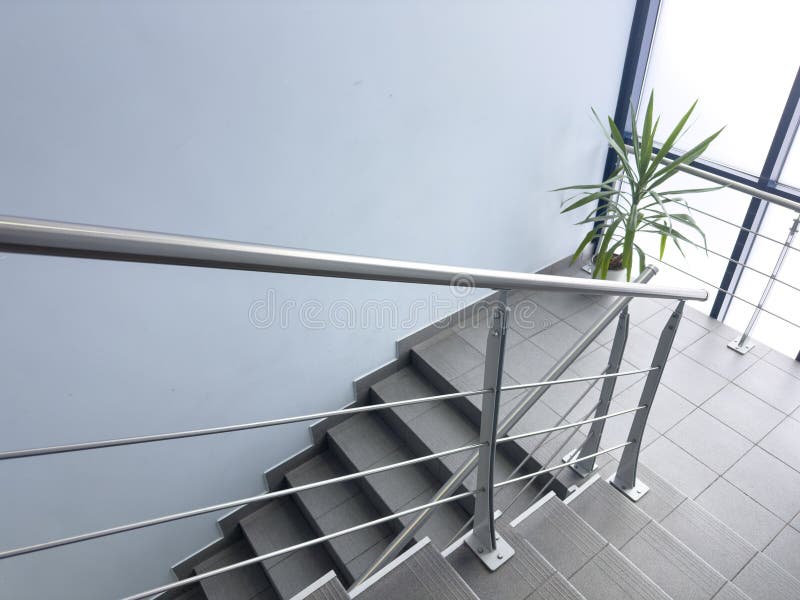 Modern Stairs in Loft Interior. Interior with Stairs Stock Image ...