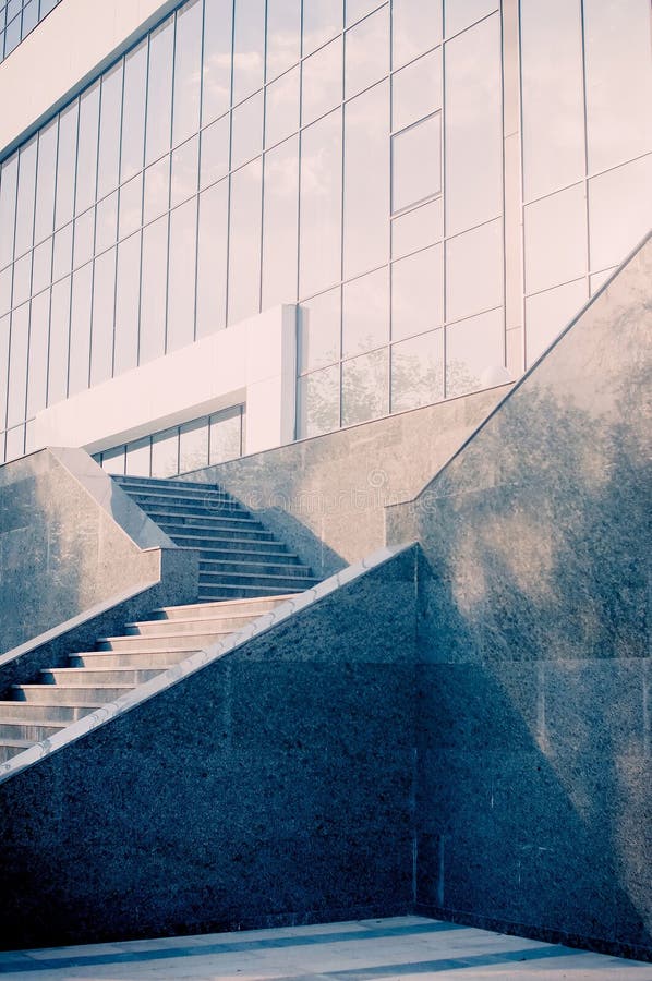 Modern Stairs, Steps, High Tech Building. Stock Photo - Image of house ...