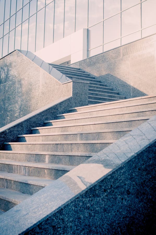 Modern Stairs, Steps, High Tech Building. Stock Photo - Image of ...