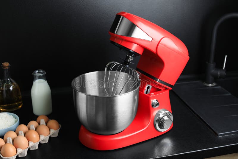 Modern Stand Mixer and Ingredients on Countertop in Kitchen. Home ...