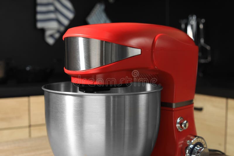 Modern Stand Mixer on Table in Kitchen Stock Photo - Image of bowl ...