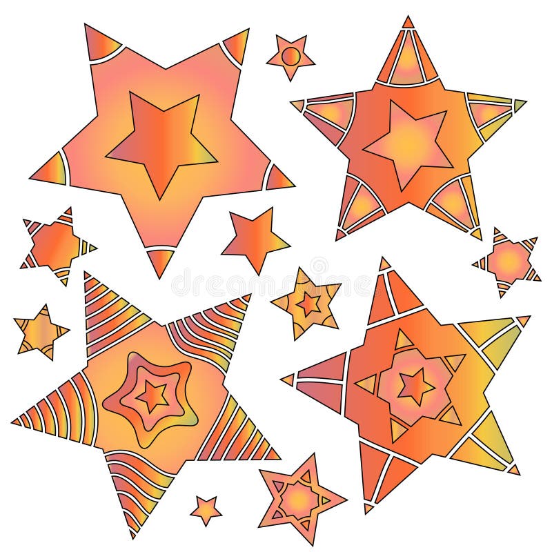 Modern star collection stock illustration. Illustration of graphic ...