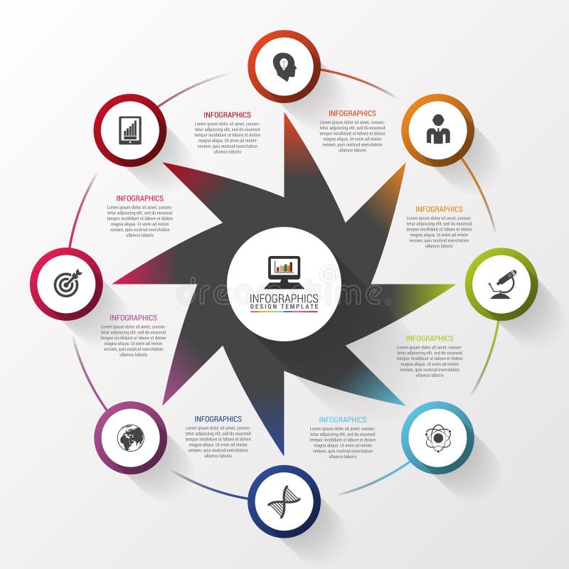 Modern Star. Infographic Design Template. Business Concept Stock Vector ...
