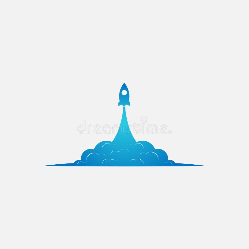 Modern Startup Logo, Illustration of Rocket, Cloud and Shopping Stock ...