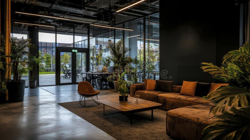 Modern Startup Office Interior Design Urban Workspace Professional ...