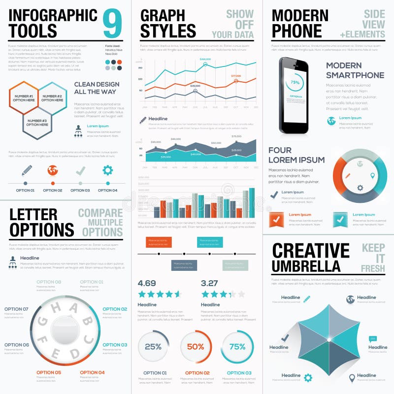 Modern Statistics and Info Graphic Vector Elements for Business Stock ...