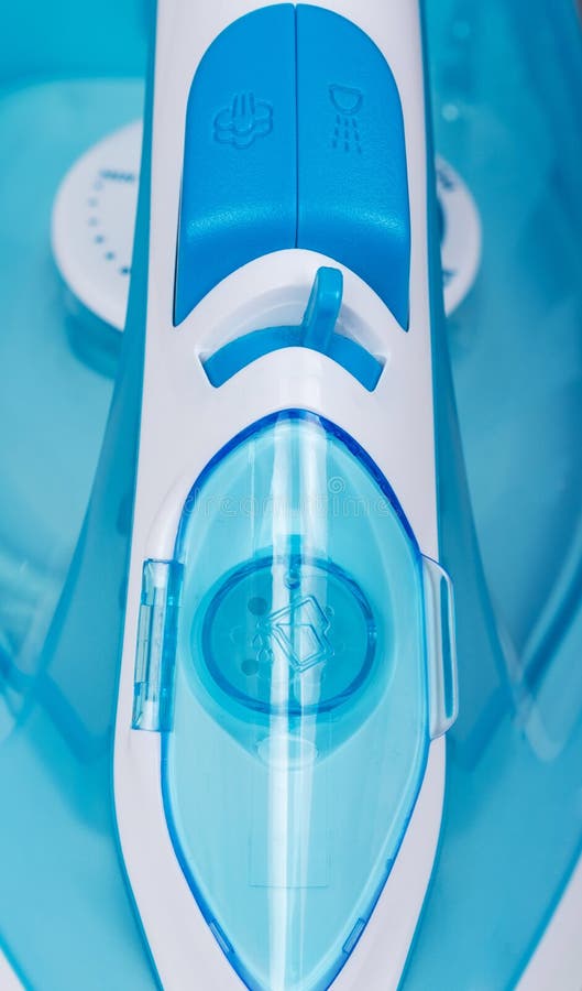 Modern Steam Iron Closeup. View from Above Stock Image - Image of work ...