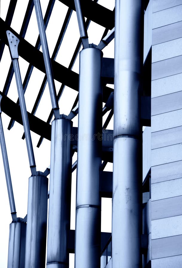 Modern Steel Building Frame Stock Image - Image of girders ...