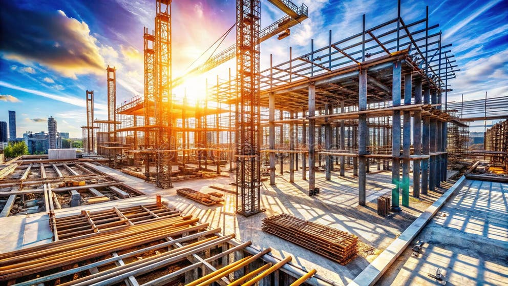 Modern Steel Armature Construction Site a Robust Framework for Future ...