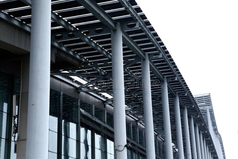 Modern steel building stock image. Image of import, grand - 23913527