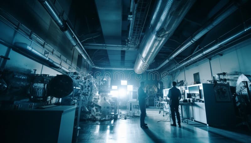 Modern Steel Factory with Heavy Machinery and Skilled Engineers Working ...