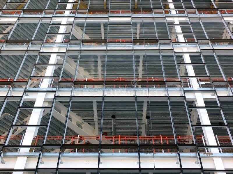 Modern Steel Framework Building during Construction Stock Photo - Image ...